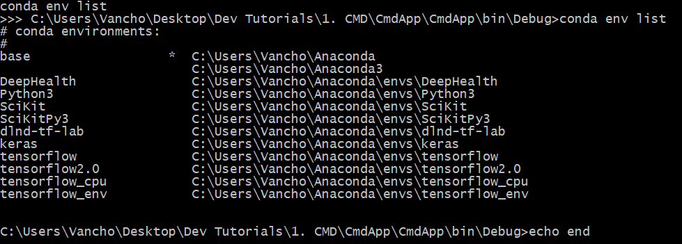 Execute Command Prompt commands from C# - DevInDeep