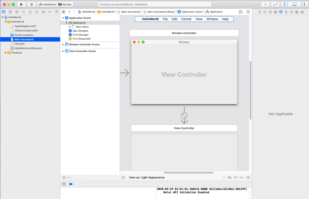 Create "Hello World" MacOS App - DevInDeep