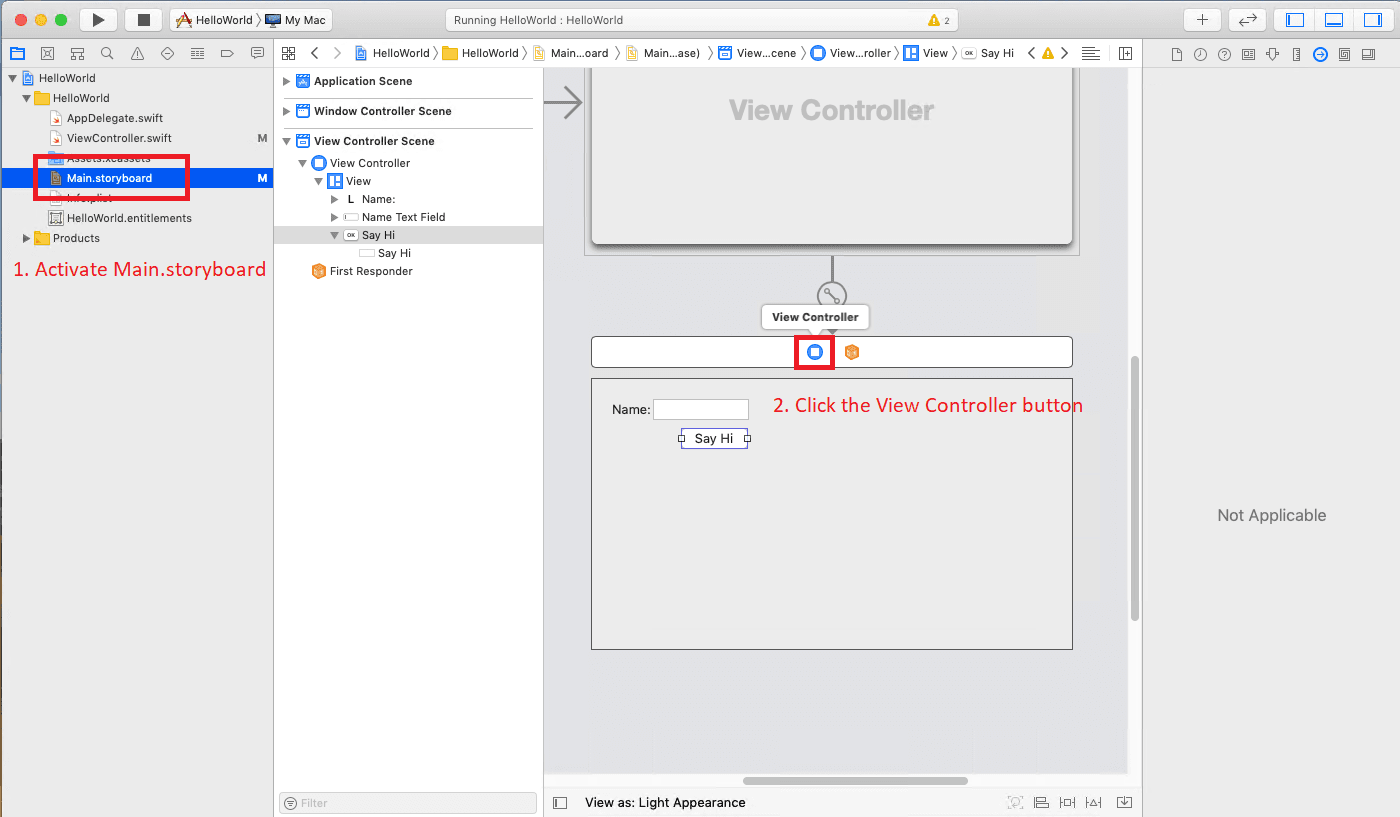 Create "Hello World" MacOS App - DevInDeep