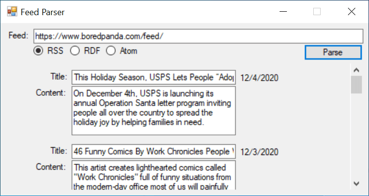 How to Parse RSS and ATOM Feeds in C# - DevInDeep