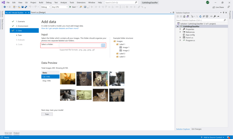 How to use ML.NET Model Builder for Image Classification - DevInDeep