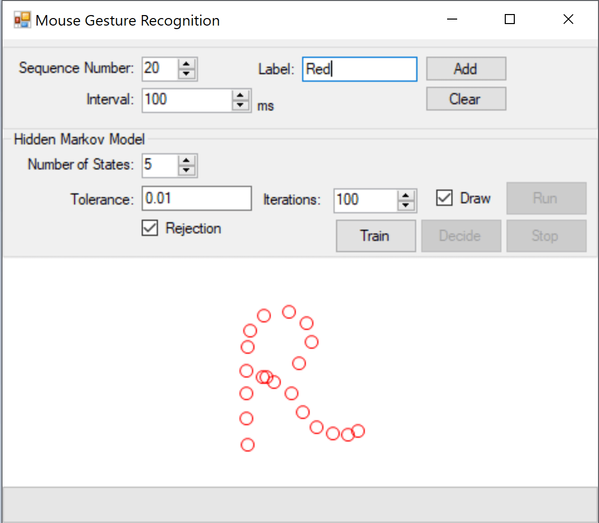 Hidden Markov Models in C# a Mouse Gesture Recognition Application - CODE-AI