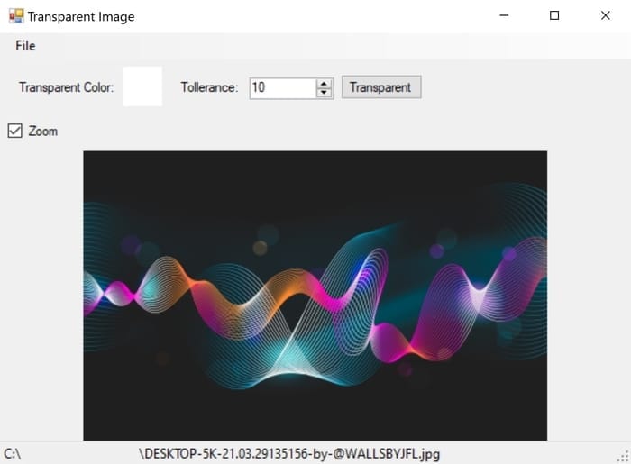 How To Create Transparent Image Using C CODE AI