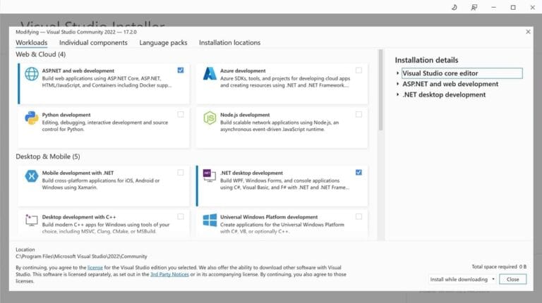 How to Create ASP.NET MVC5 Web Project in Visual Studio 2022?