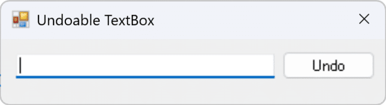 How to implement Undo feature on TextBox in C# and .NET - DevInDeep